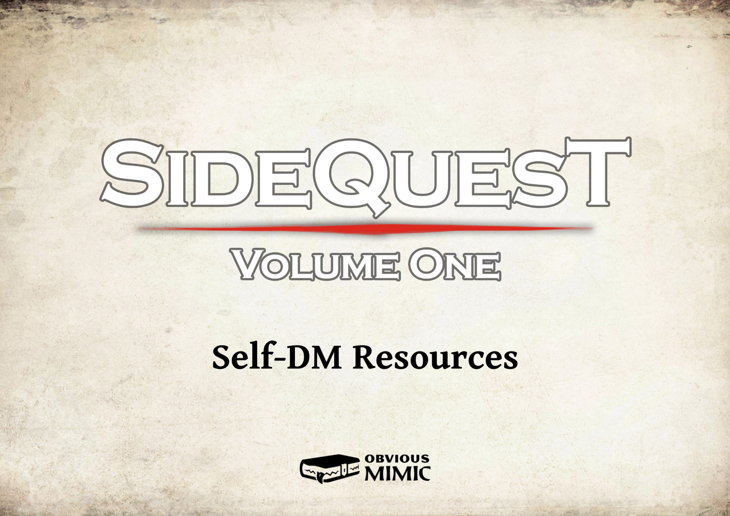 SideQuest: Volume 1 - Self-DM Pack (Optional) – Obvious Mimic Press