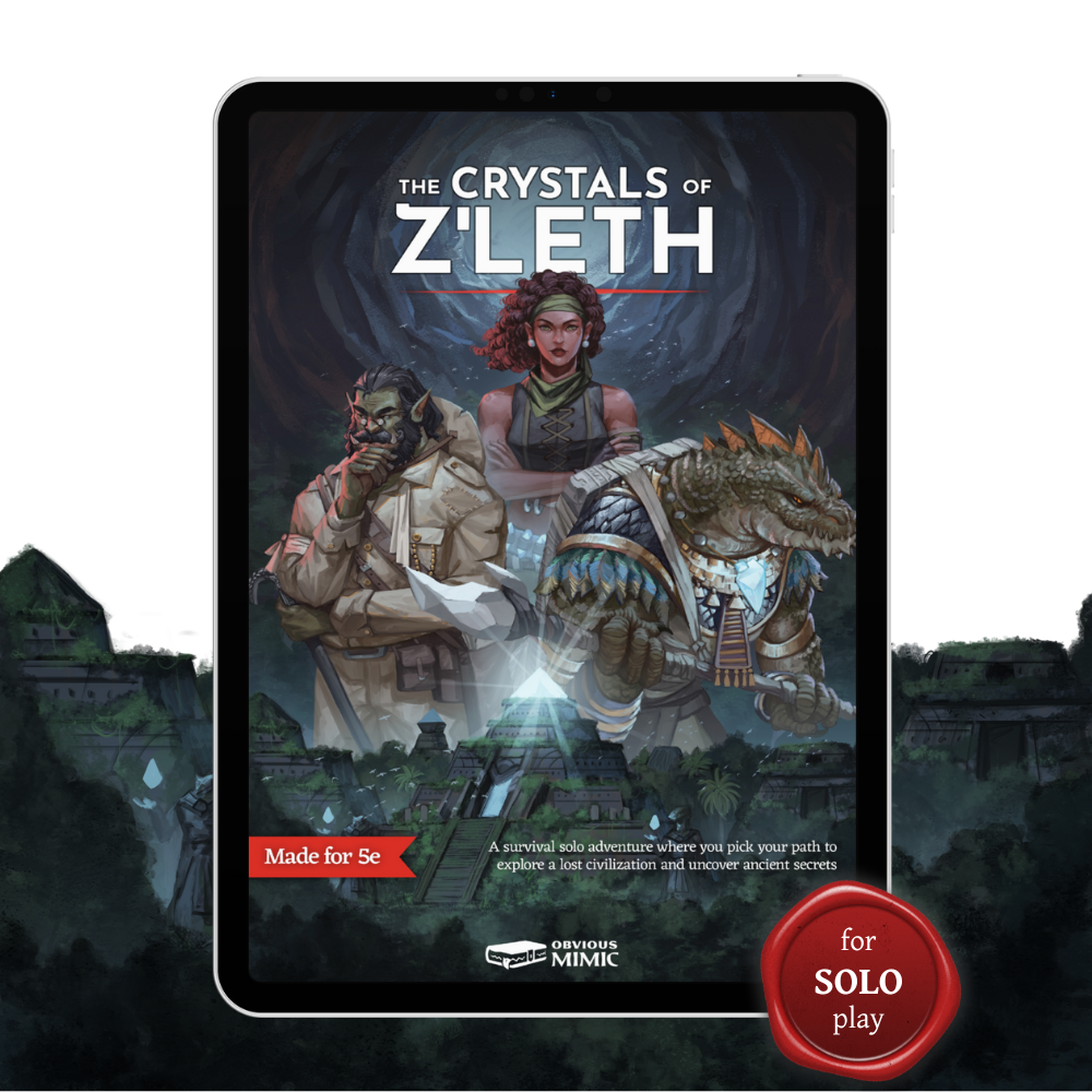 The Crystals of Z'leth - An Extended 5e Solo Adventure (PDF + Epub ...