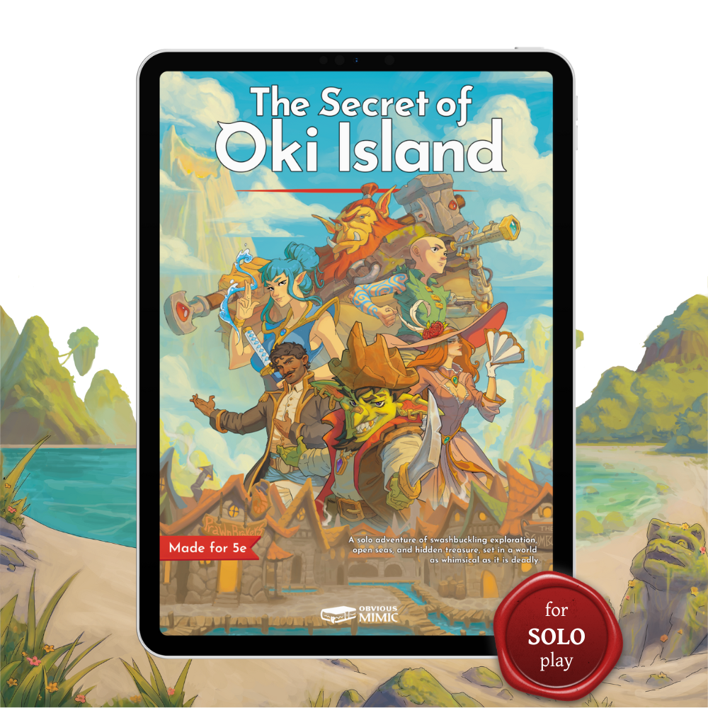The Secret of Oki Island - A 5e Solo Adventure (PDF + Epub) – Obvious Mimic Press