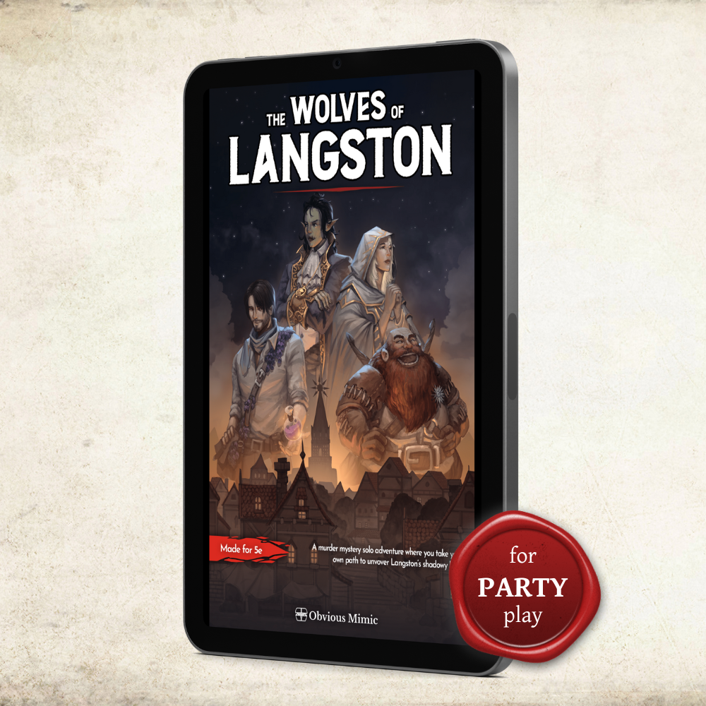 The Wolves of Langston Party 5e Module (PDF) – Obvious Mimic Press