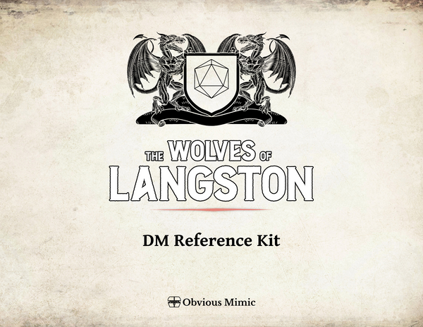 The Wolves of Langston - DM Reference Kit (FREE) – Obvious Mimic Press