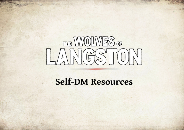The Wolves of Langston - Self-DM Pack (Optional) – Obvious Mimic Press